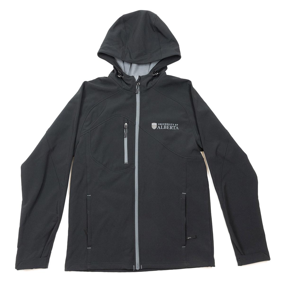 Softshell Jacket - UAlberta Logo, Black (Adult, Mens) | University of ...