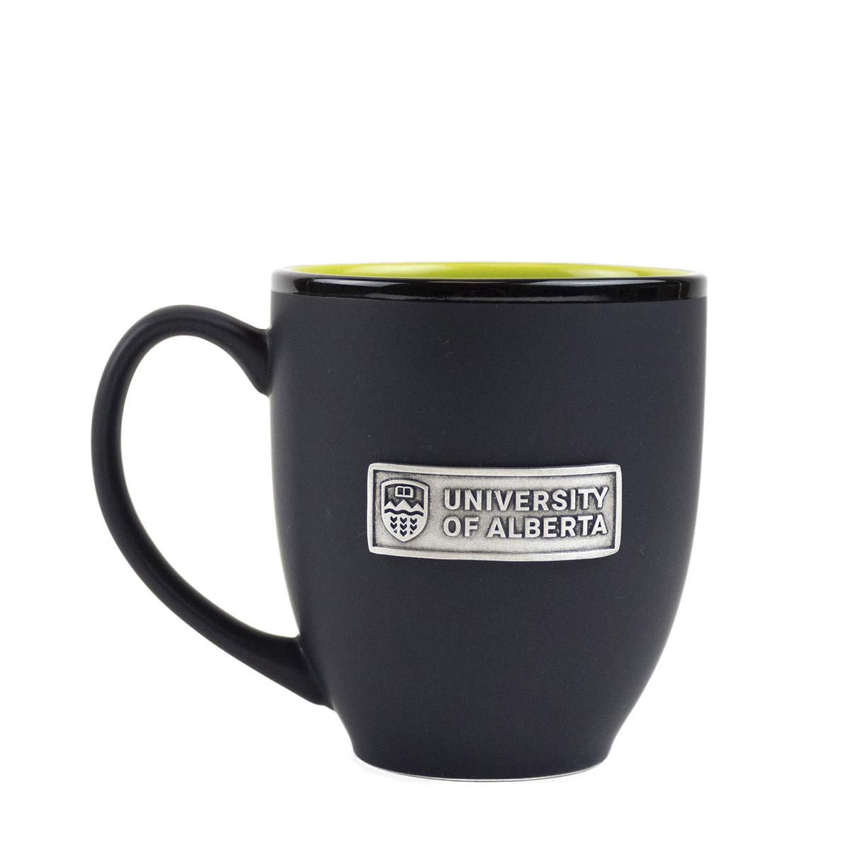 U of A Mug - Pewter Crest 16 oz, Green, Gold | University of Alberta ...
