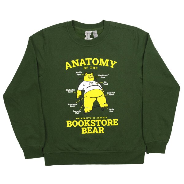 Anatomy of the Bookstore Bear Crewneck | University of Alberta Bookstore