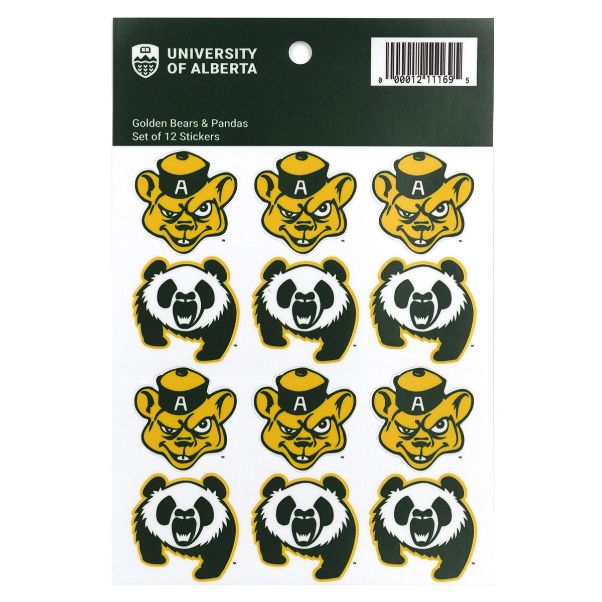 U of A Golden Bears and Pandas Stickers (10 Pack) | University of ...
