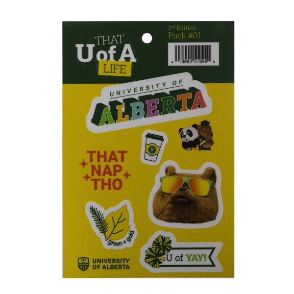U of A 2025 Sticker Pack 1 (2nd Edition) | University of Alberta Bookstore