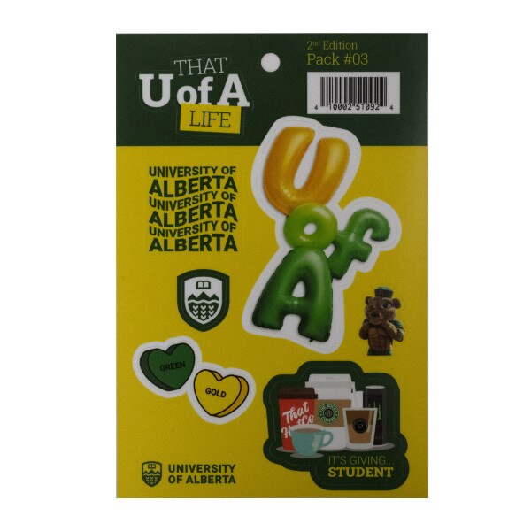 U of A 2025 Sticker Pack 3 (2nd Edition) | University of Alberta Bookstore