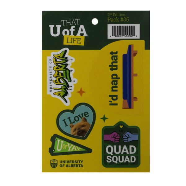 U of A 2025 Sticker Pack 5 (2nd Edition) | University of Alberta Bookstore