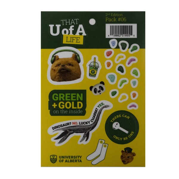U of A 2025 Sticker Pack 6 (2nd Edition) | University of Alberta Bookstore
